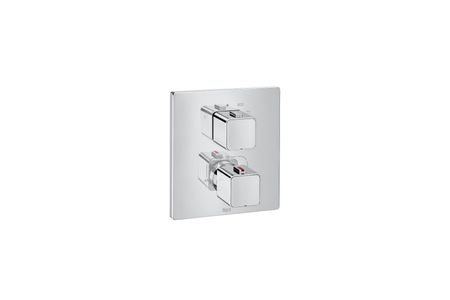 Roca T-1000 Square Thermostatic Bath Shower Valve - Single Outlet A5A2 ...